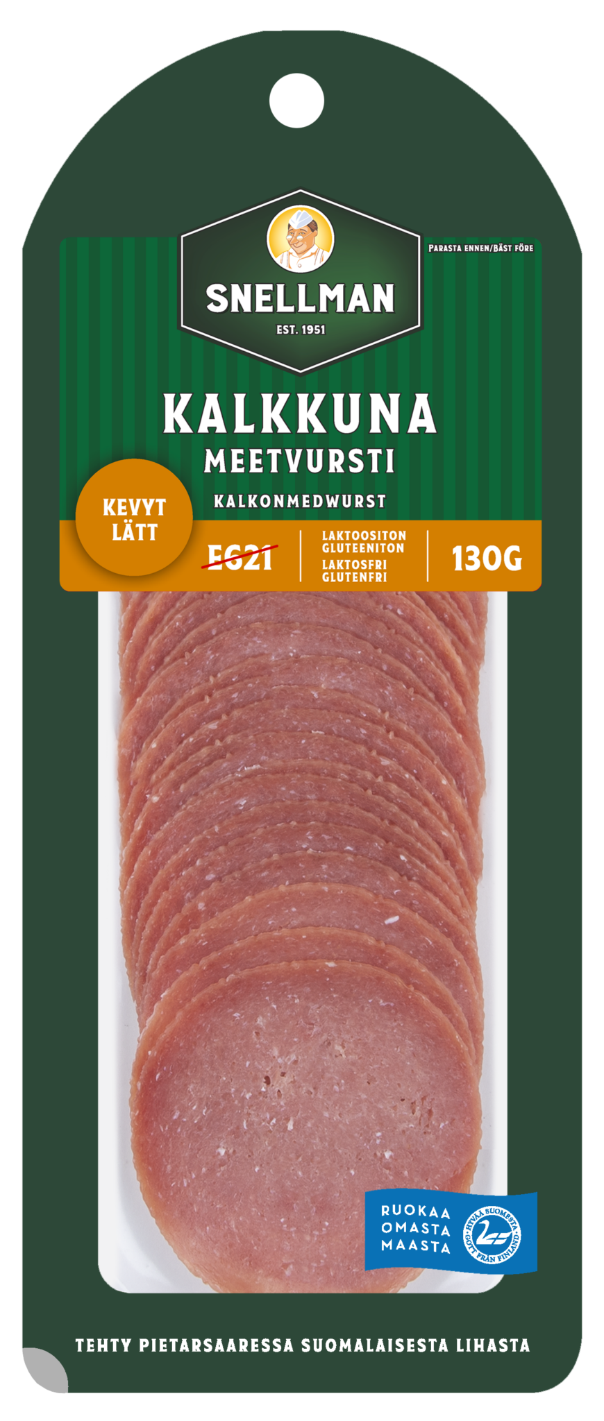 Kevyt kalkkunameetvursti 130 g | Snellmanin tuotteet