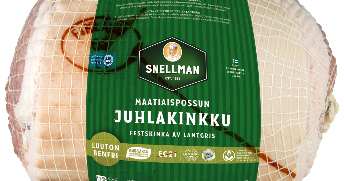 Maatiaispossun juhlakinkku luuton pakaste n. 5 kg | Snellmanin tuotteet