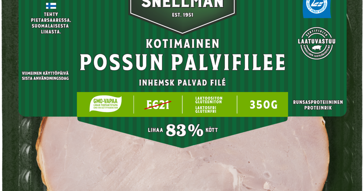 Kotimainen possun palvifilee 350 g | Snellmanin tuotteet