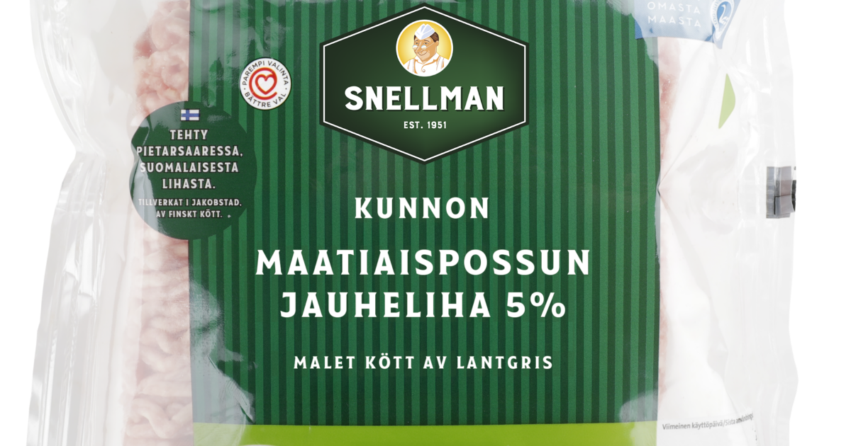Malet kött av lantgris 5 % 300 g | Snellmans produkter